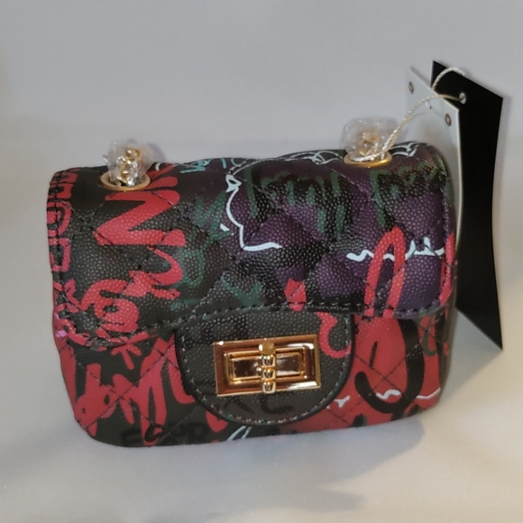Le Miel | Bags | Graffiti Bag Crossbody Chain Purse Handbag | Poshmark